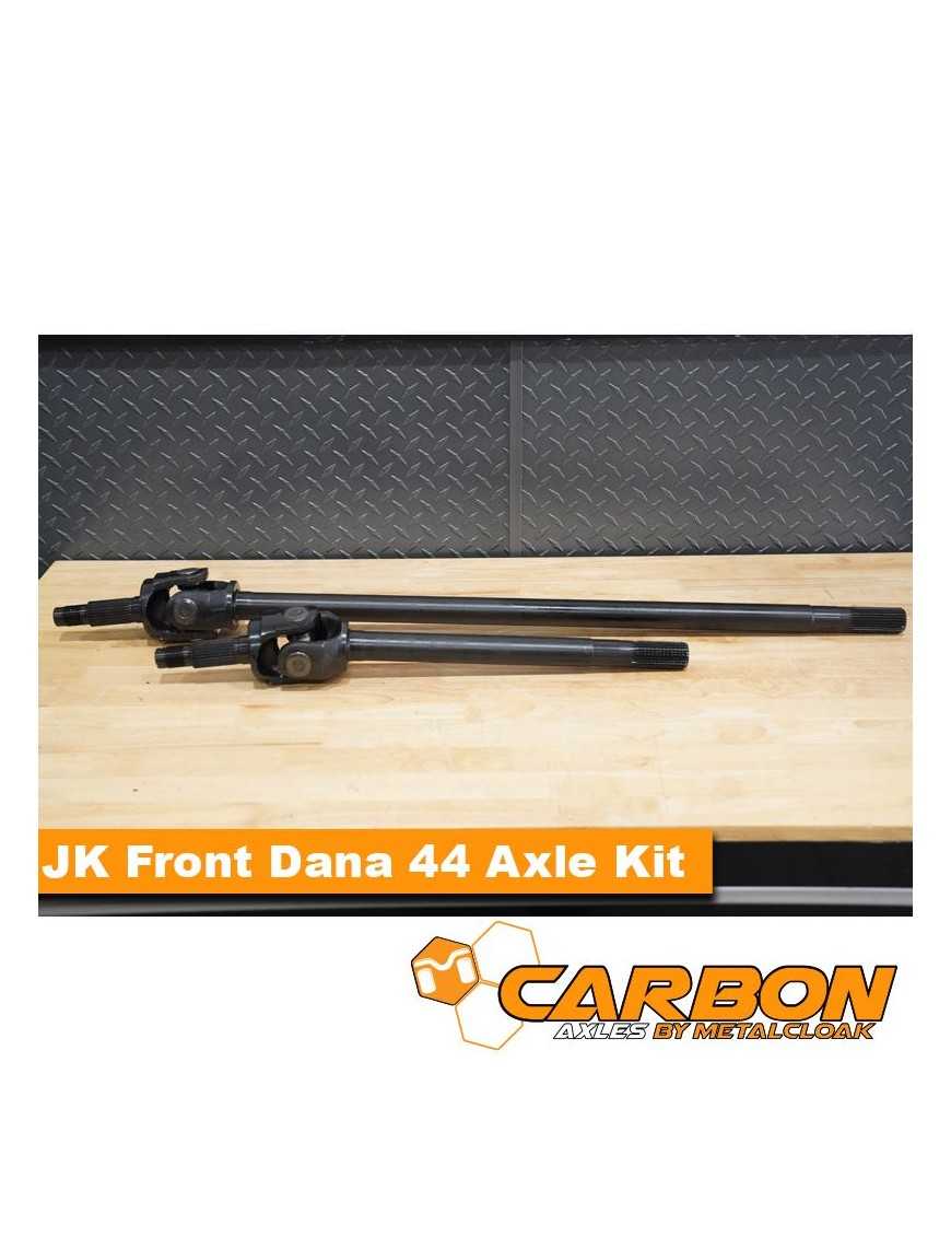 Carbon JK Rubicon Front D44 30 Spline Axle Base Kit